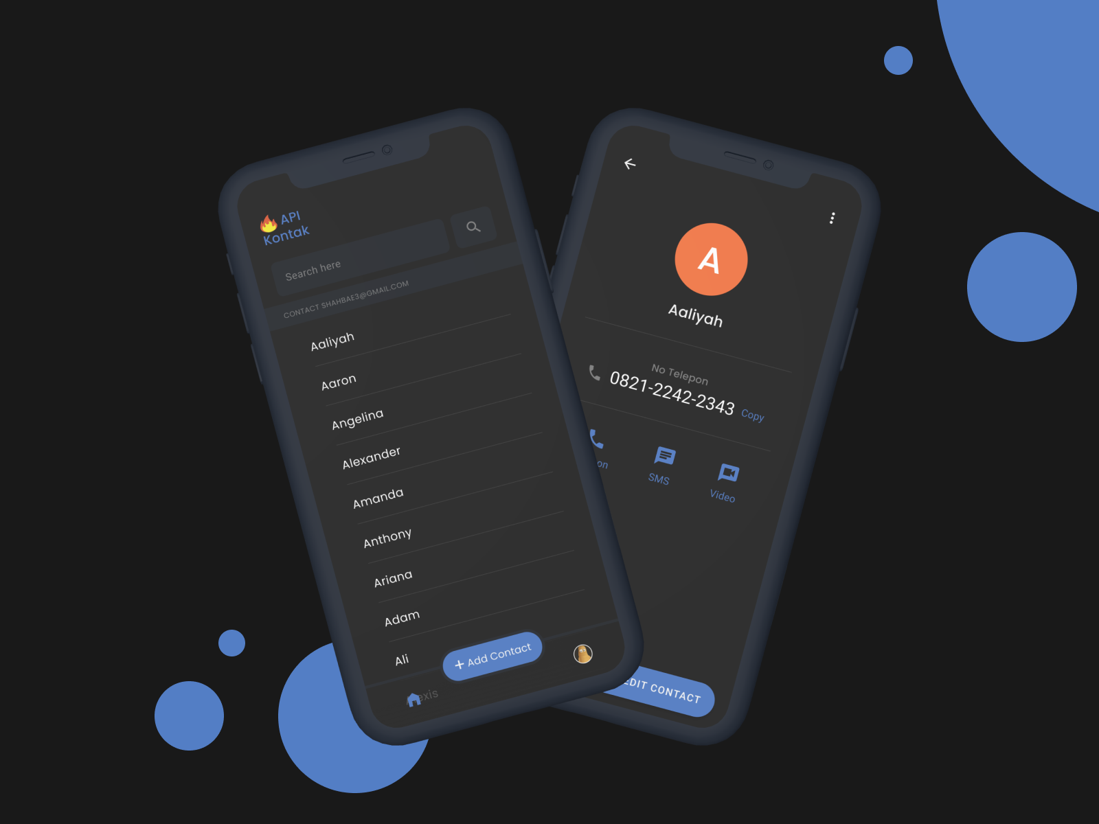 API Contact - mobile app design by shah Alam on Dribbble