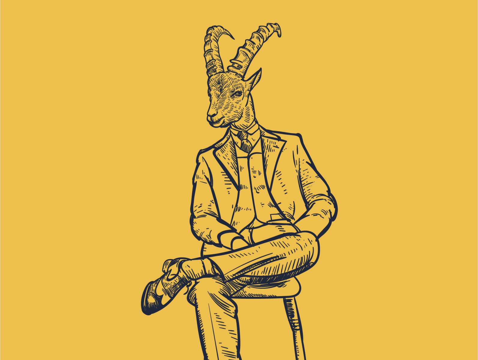 animal mobster goat by BASUSENO on Dribbble