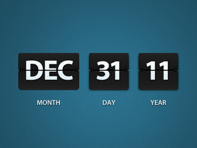 Flip calendar countdown by Aly Fayollat on Dribbble