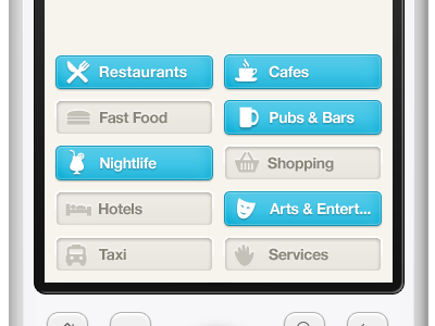 Filter Buttons by Ed Lea on Dribbble