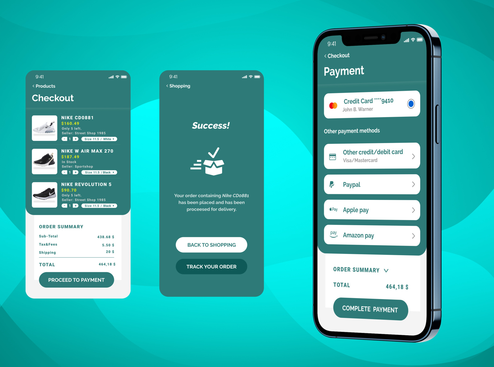 Payment Checkout UI by Alexandro Bonifacio on Dribbble