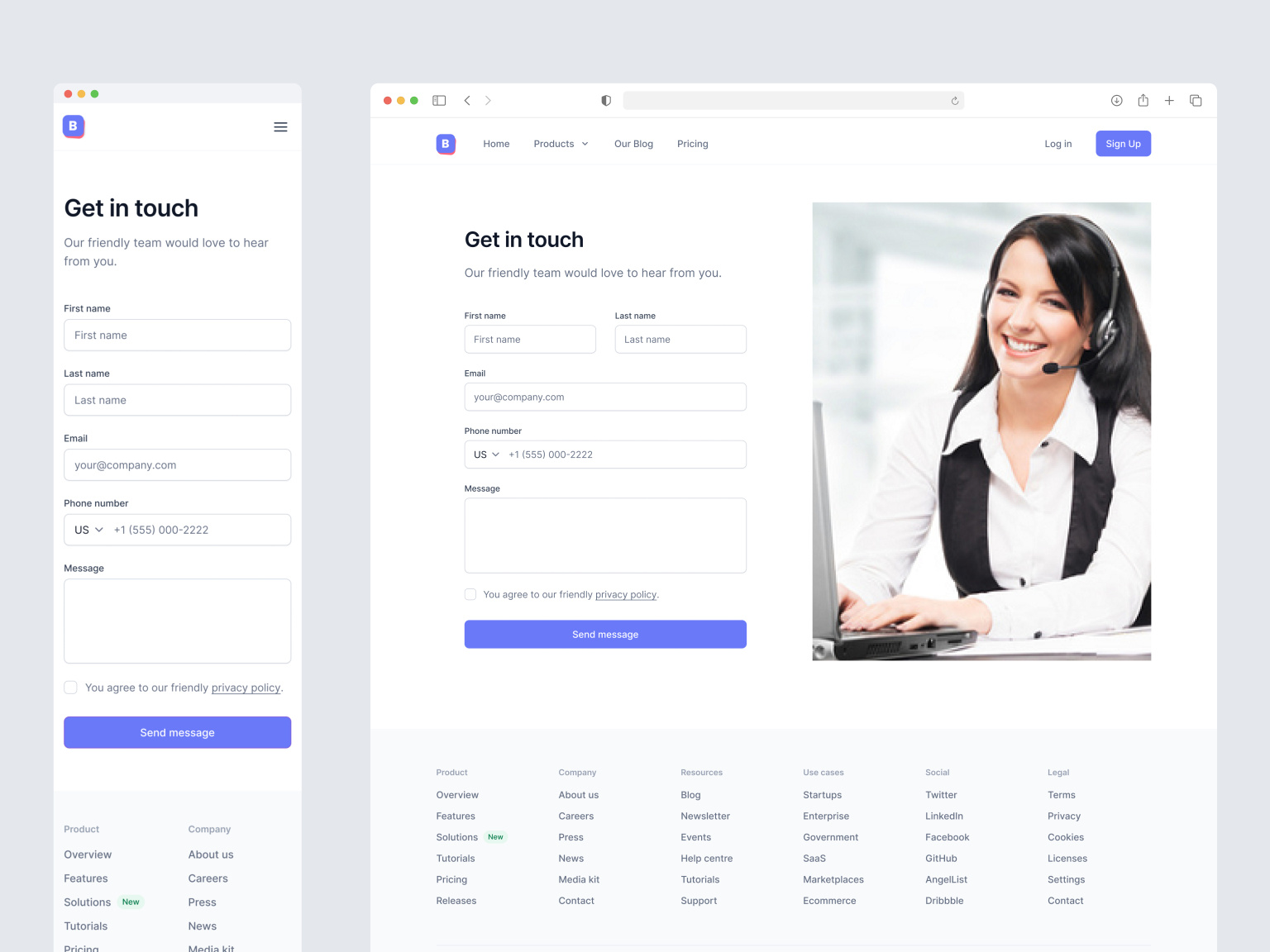 #Exploration - Contact Form UI by Bimo on Dribbble