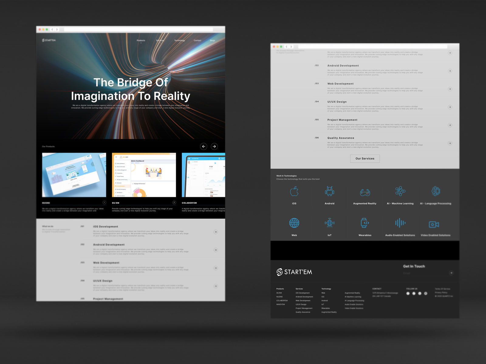 Start'em Website Mockup by Design'em on Dribbble