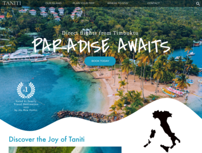 Taniti Tourism prototype by Brittany Pennington on Dribbble