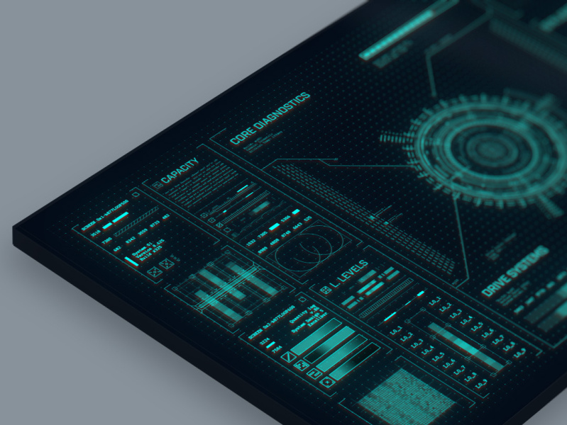 Sci-fi UI design in After Effects by Thomas Davis on Dribbble