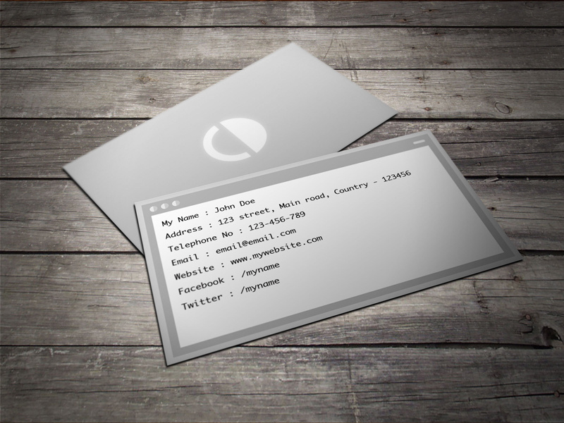 Free Command Coder Business Card by Idris on Dribbble