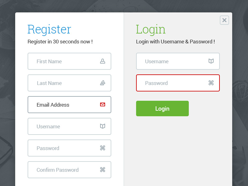 Review Trust Register / Login by Miro / DrawingArt on Dribbble