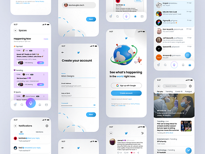 Twitter Mobile (Re-Design) by Miren on Dribbble