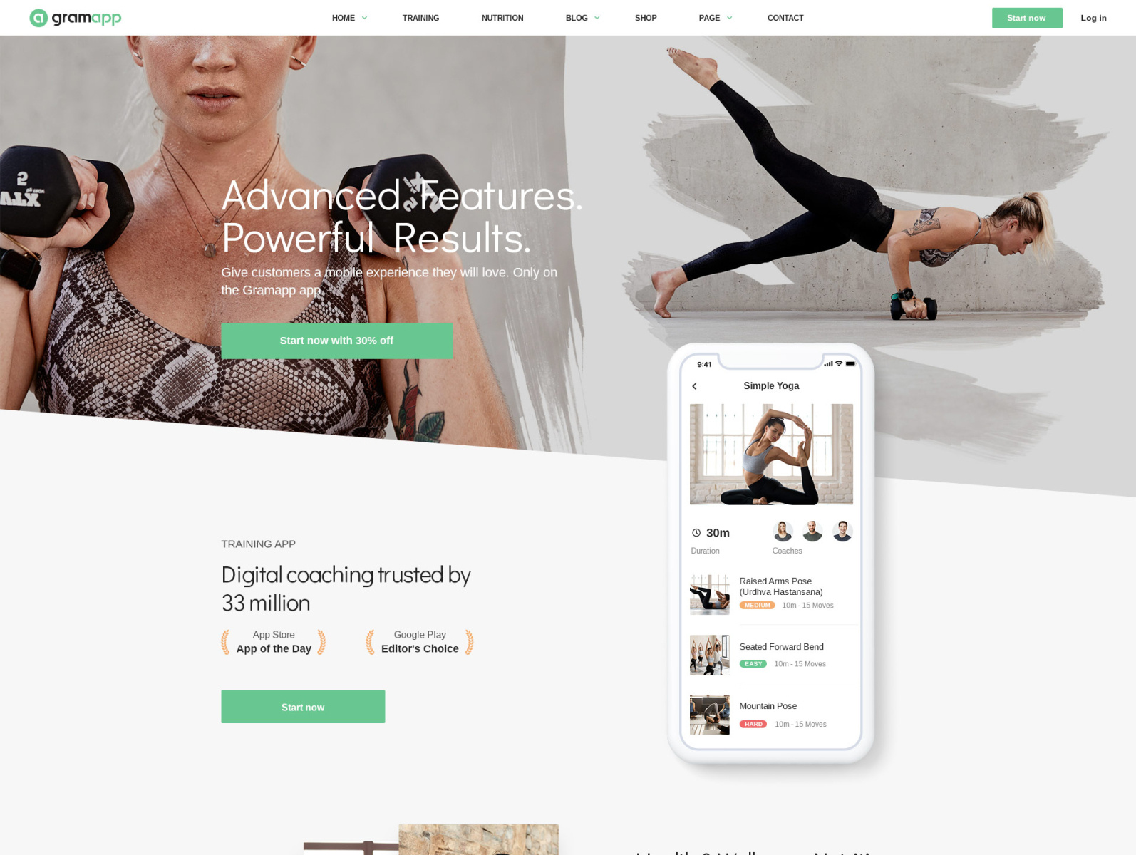 Gramapp Landingpage by Anh Tu on Dribbble