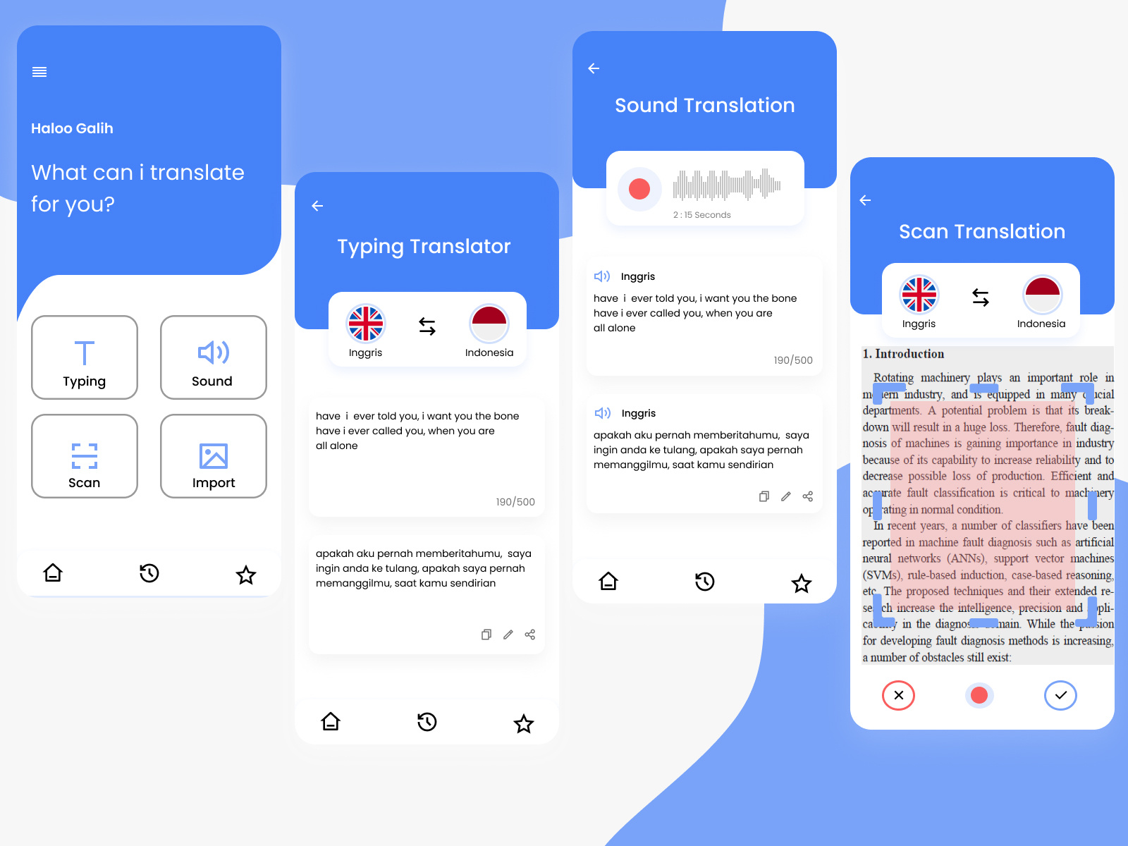 Language Translator by Galih Pandu on Dribbble