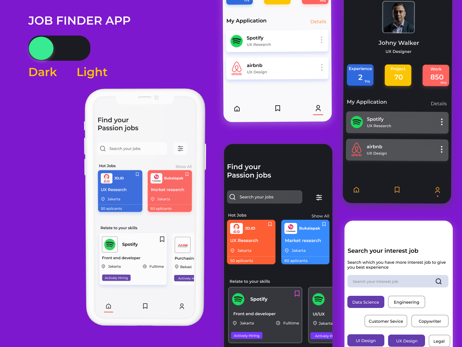 Job finder apps by Galih Pandu on Dribbble