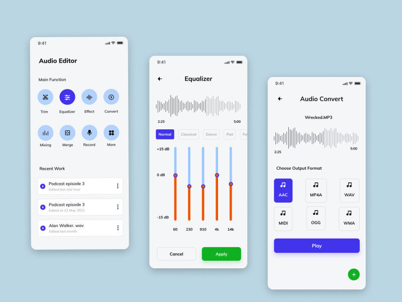 #Explorations - Audio Editor Mobile Application by Galih Pandu on Dribbble