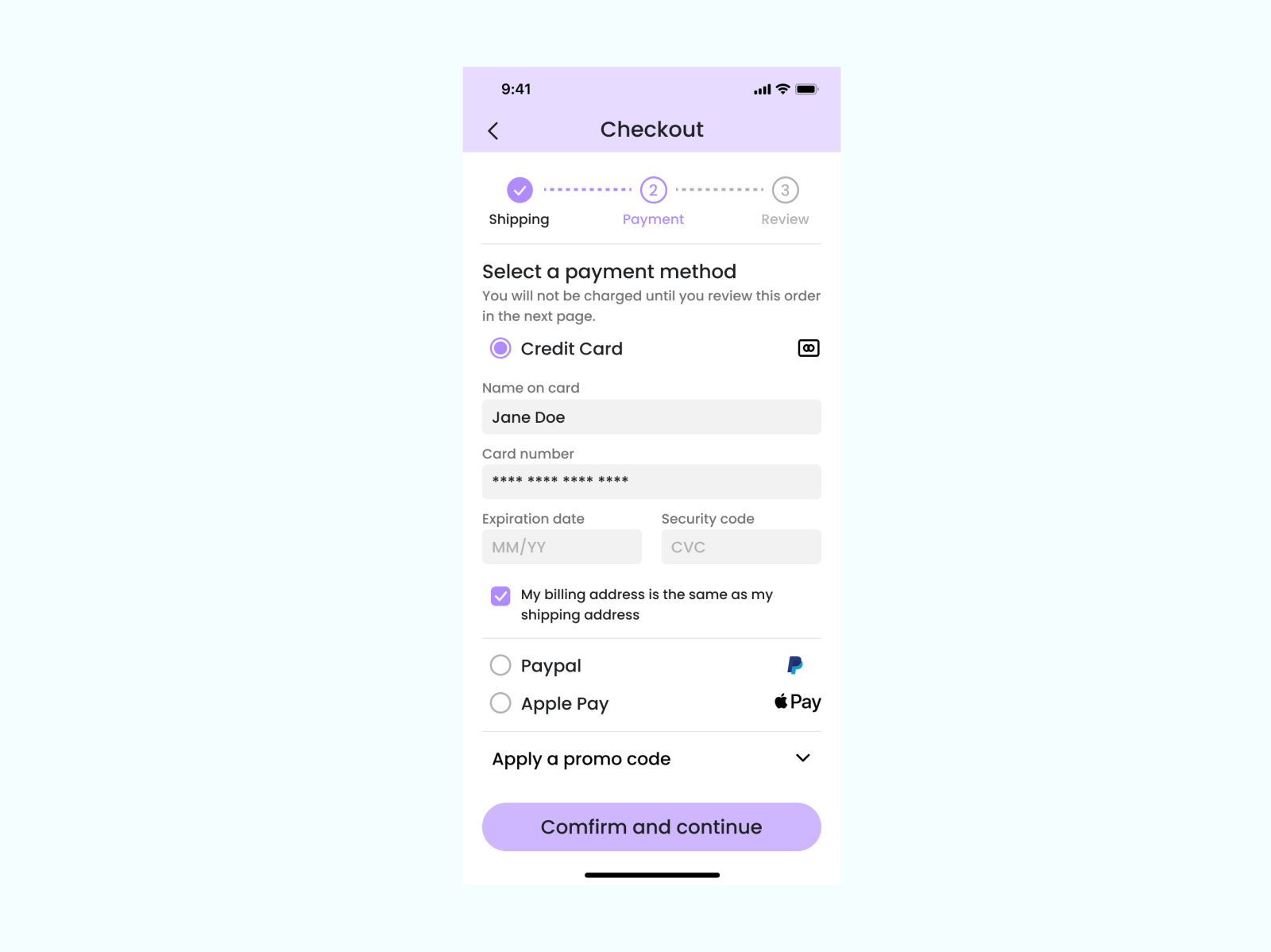 100 Day UI Challenge Day 02 - Checkout Page by Rachel Kim on Dribbble