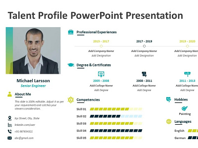 Talent Profile designs, themes, templates and downloadable graphic ...