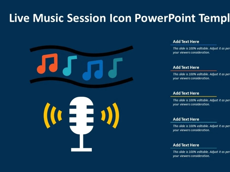 Live music session icon PowerPoint template by Kridha Graphics on Dribbble