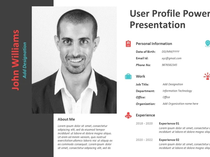 User Profile Powerpoint Template designs, themes, templates and ...