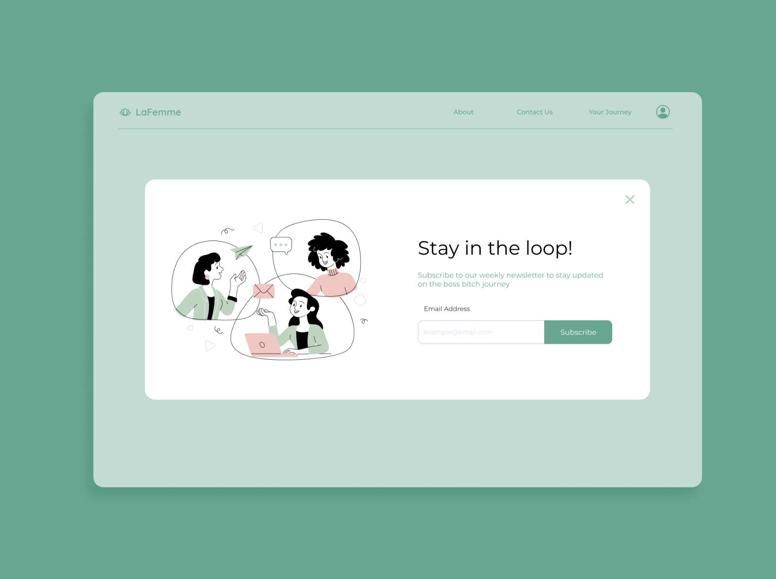 Pop-Up / Overlay by Carmen Briers on Dribbble