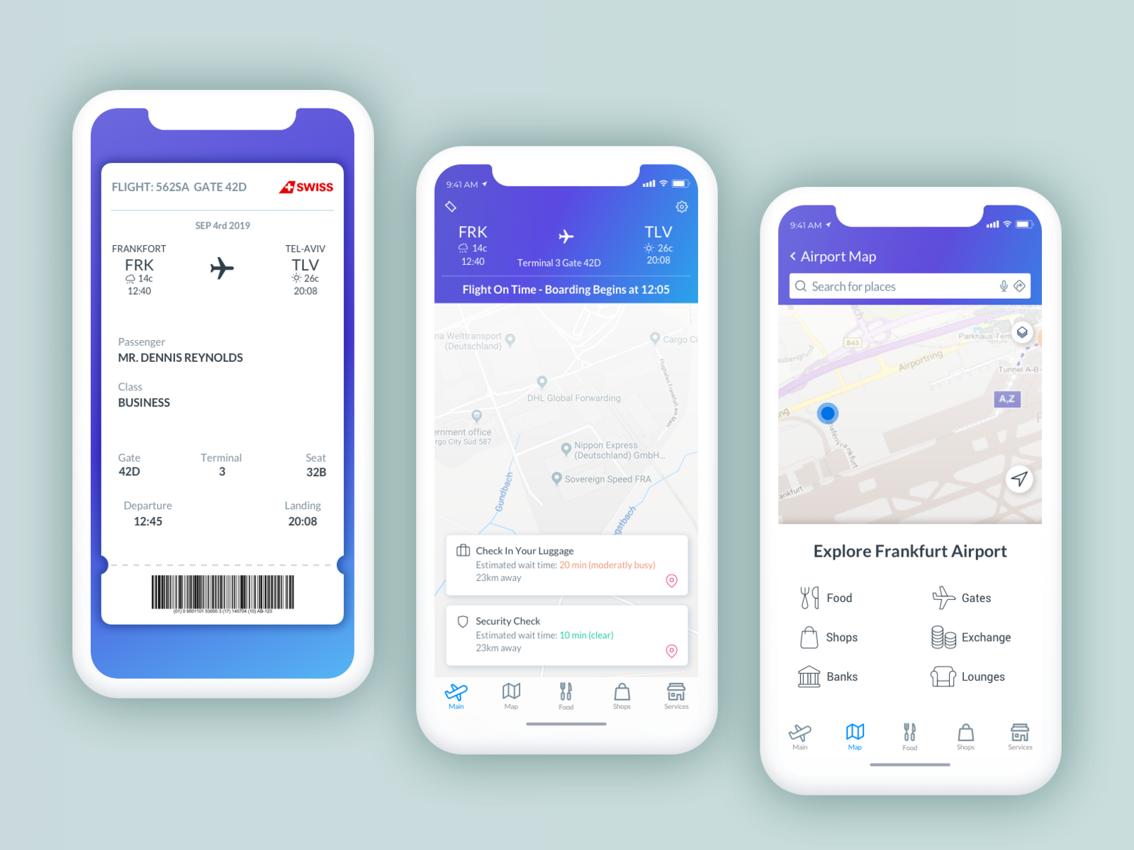 Airport Guidance App by N on Dribbble