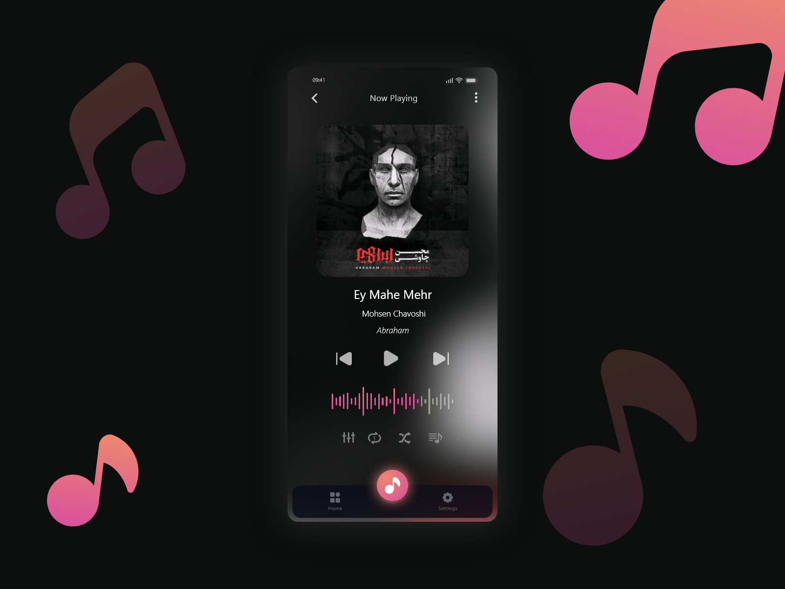 music playel UI by MJ Bakhshi on Dribbble