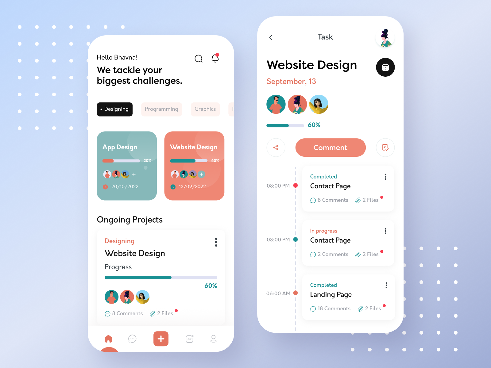 Task Management App - Light Mode by Bhavna on Dribbble