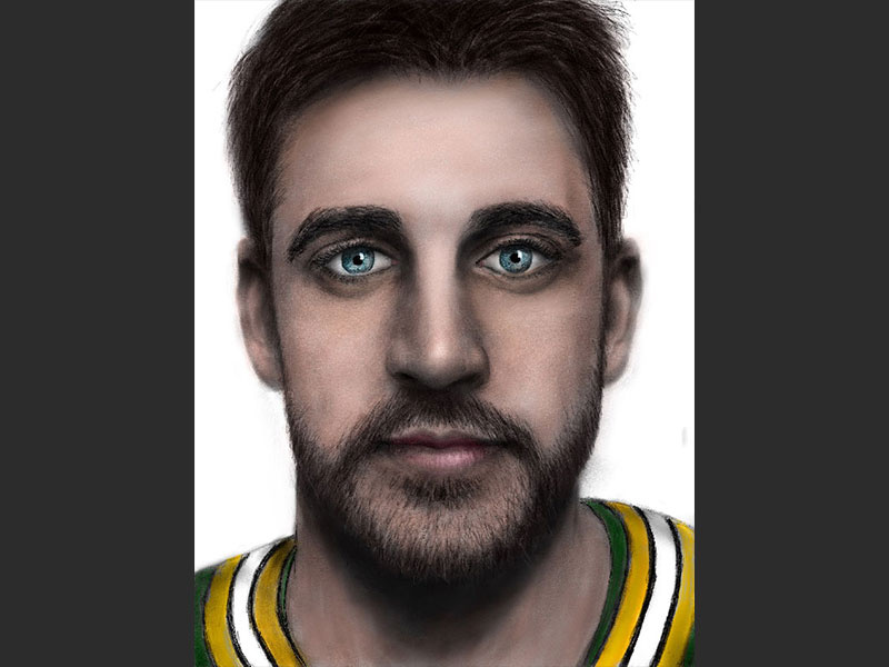 Aaron Rodgers Illustration by Ryan Huettl on Dribbble