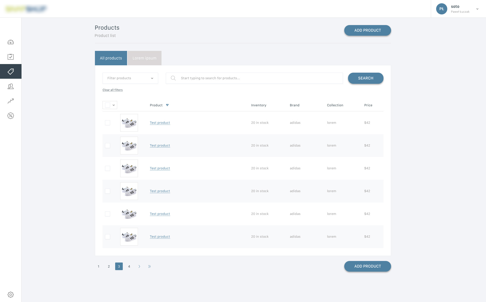 SNAP UI - product list by Paweł Łuczak on Dribbble