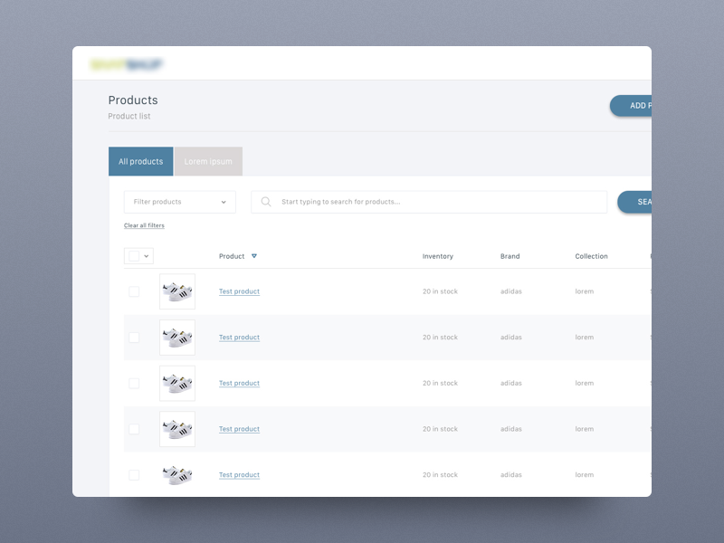 SNAP UI - product list by Paweł Łuczak on Dribbble