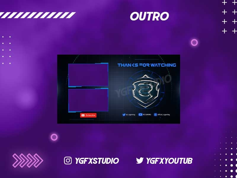 OUTRO DESIGN by youtubegfx on Dribbble