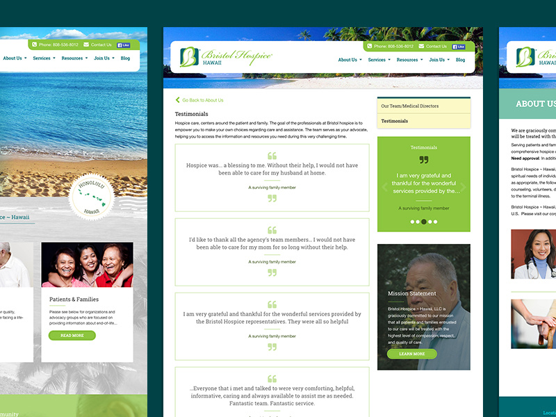 Hospice Care Pages by Steve White on Dribbble