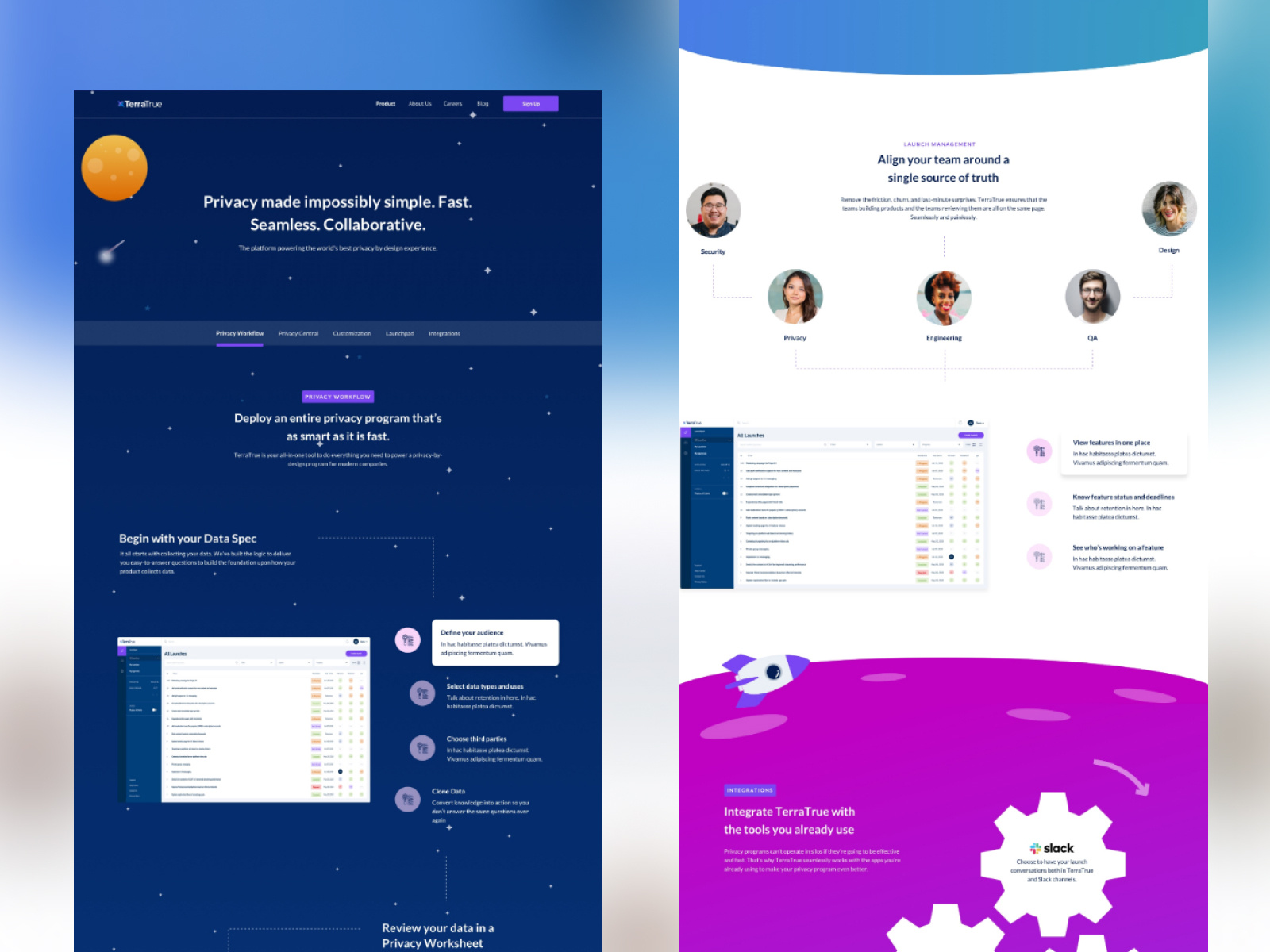 Privacy Product Page by Kelly Warpechowski on Dribbble