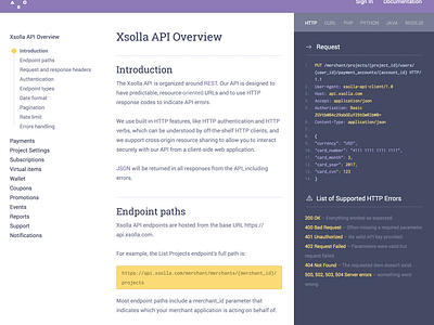 Xsolla API Rerefence by Denis Nistratov on Dribbble