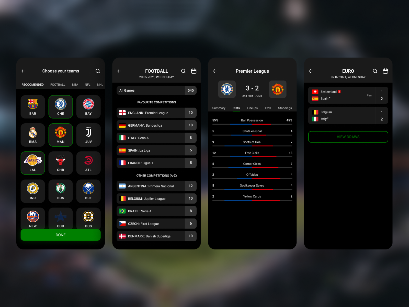 LiveScores by Nodo Lomidze on Dribbble