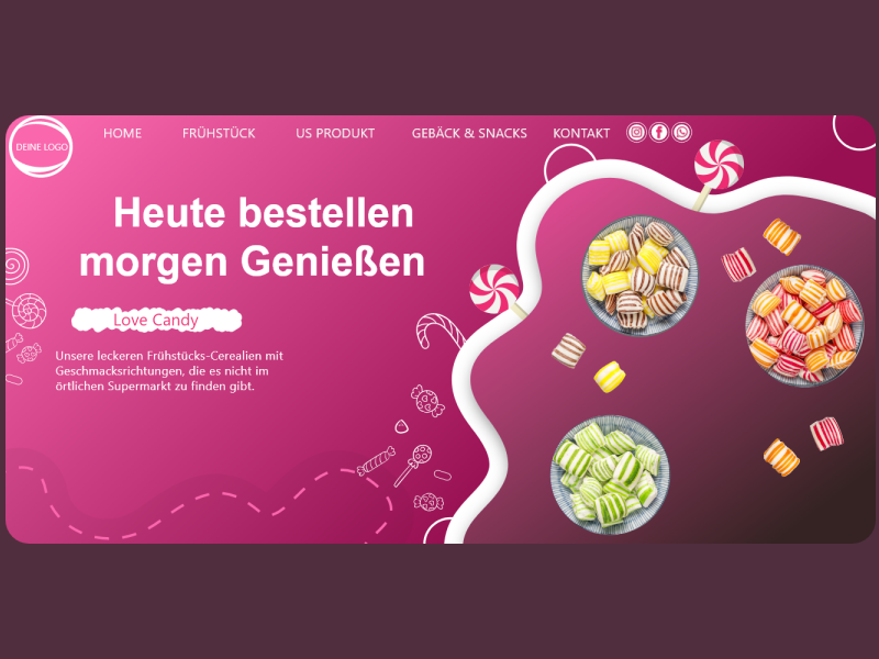 sweet candy header design by Awais on Dribbble