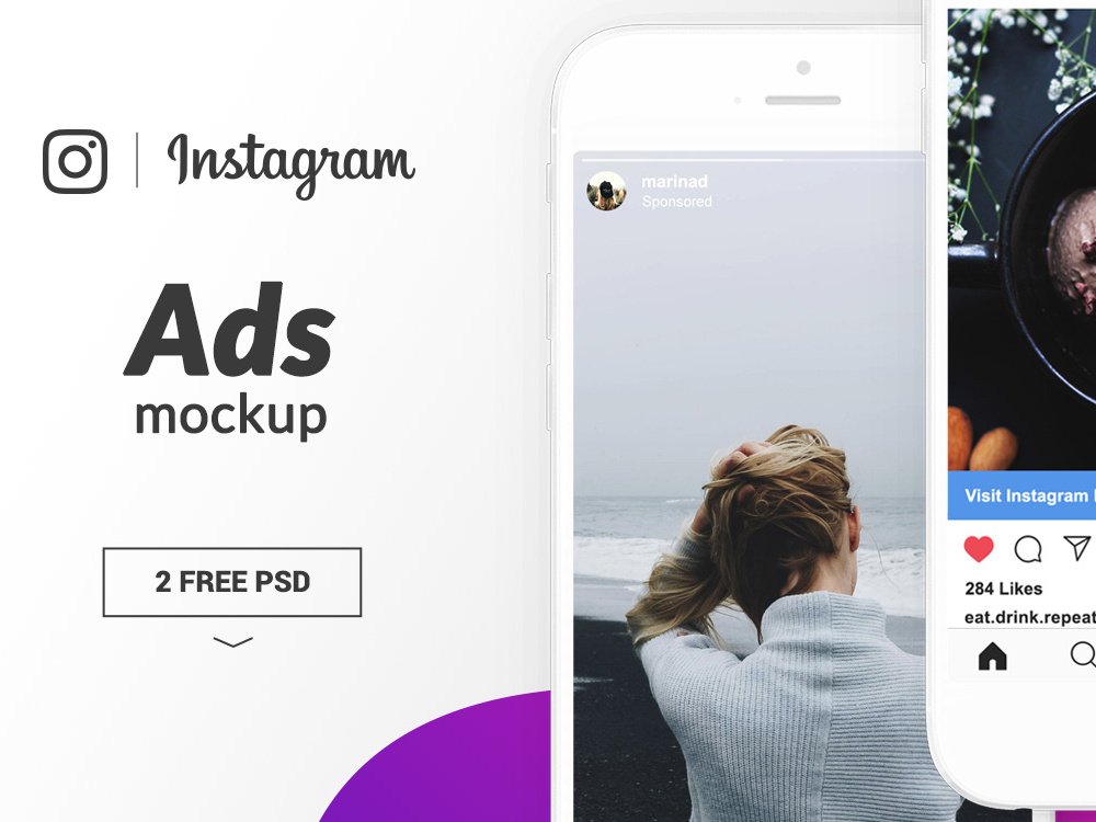 Instagram Ads Mockup FREE PSD By Marina On Dribbble
