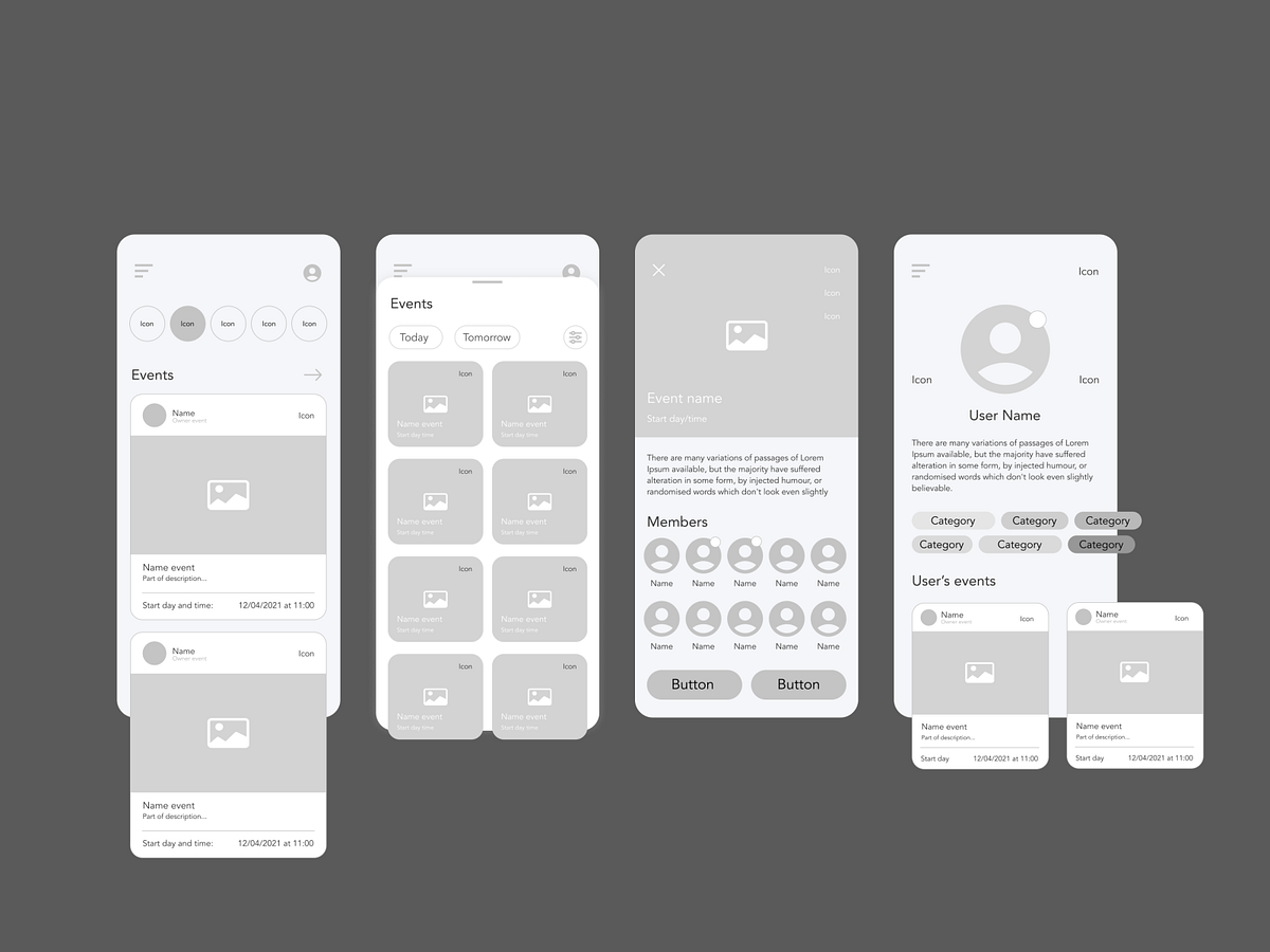 Low Fidelity Wireframe designs, themes, templates and downloadable ...