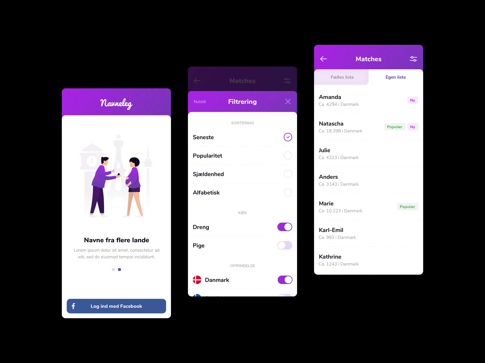 Navneleg 👶 | Available on App & Play Store by Nicolaj Reck on Dribbble