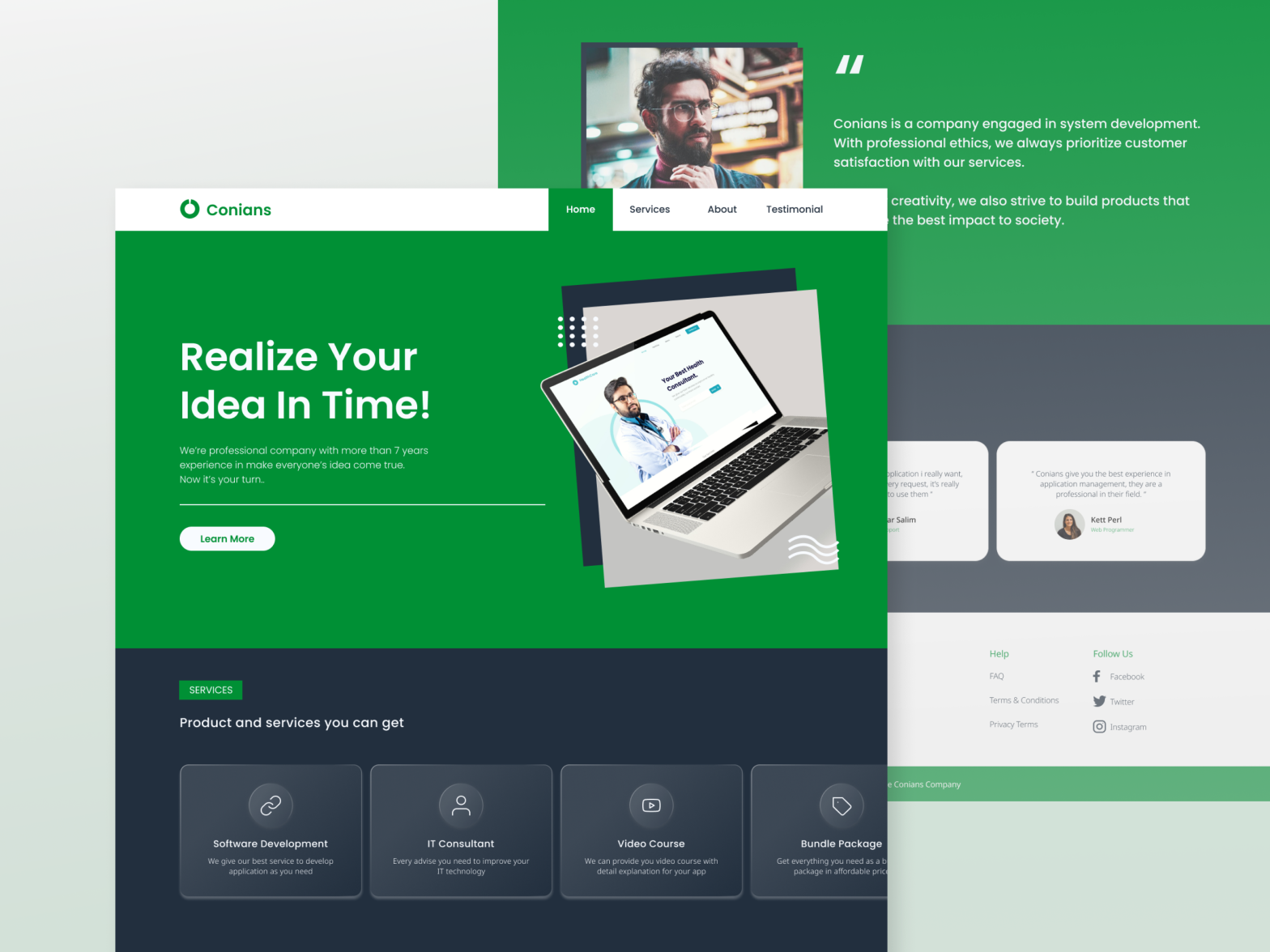 Company Profile Website Landing Page UI by Dedek Julian on Dribbble