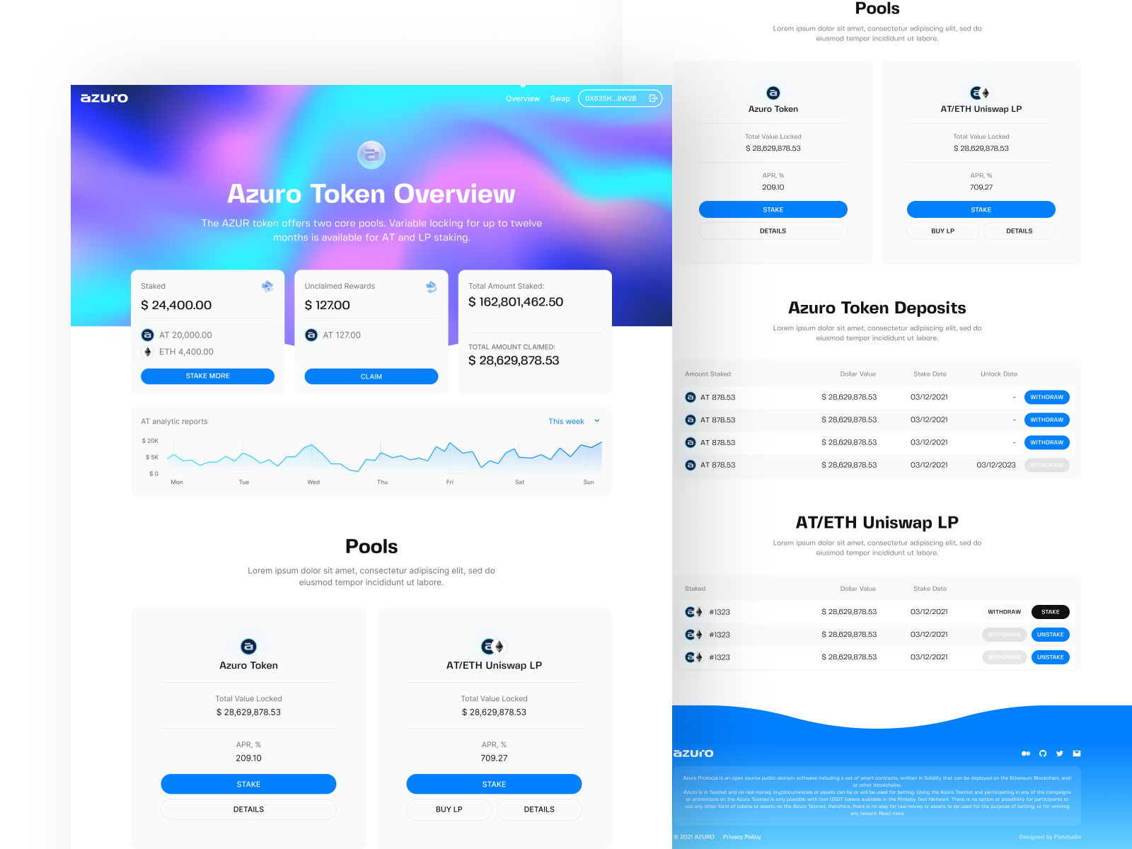Azuro: Staking by Flatstudio on Dribbble