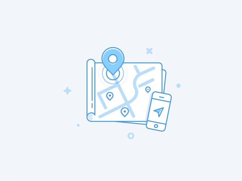 Amazing map by Flatstudio on Dribbble