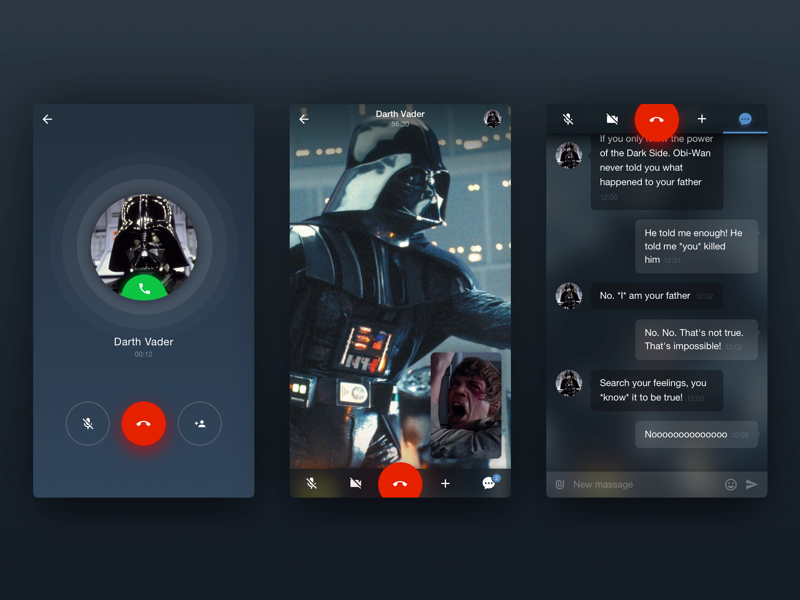 Dark side calling for iPhone by Flatstudio on Dribbble