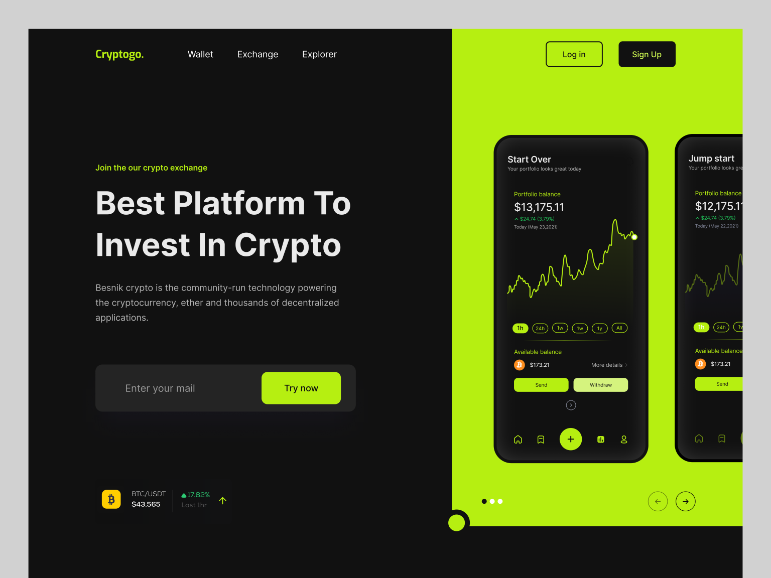 Cryptogo - Crypto Website design by Rashadujjaman on Dribbble