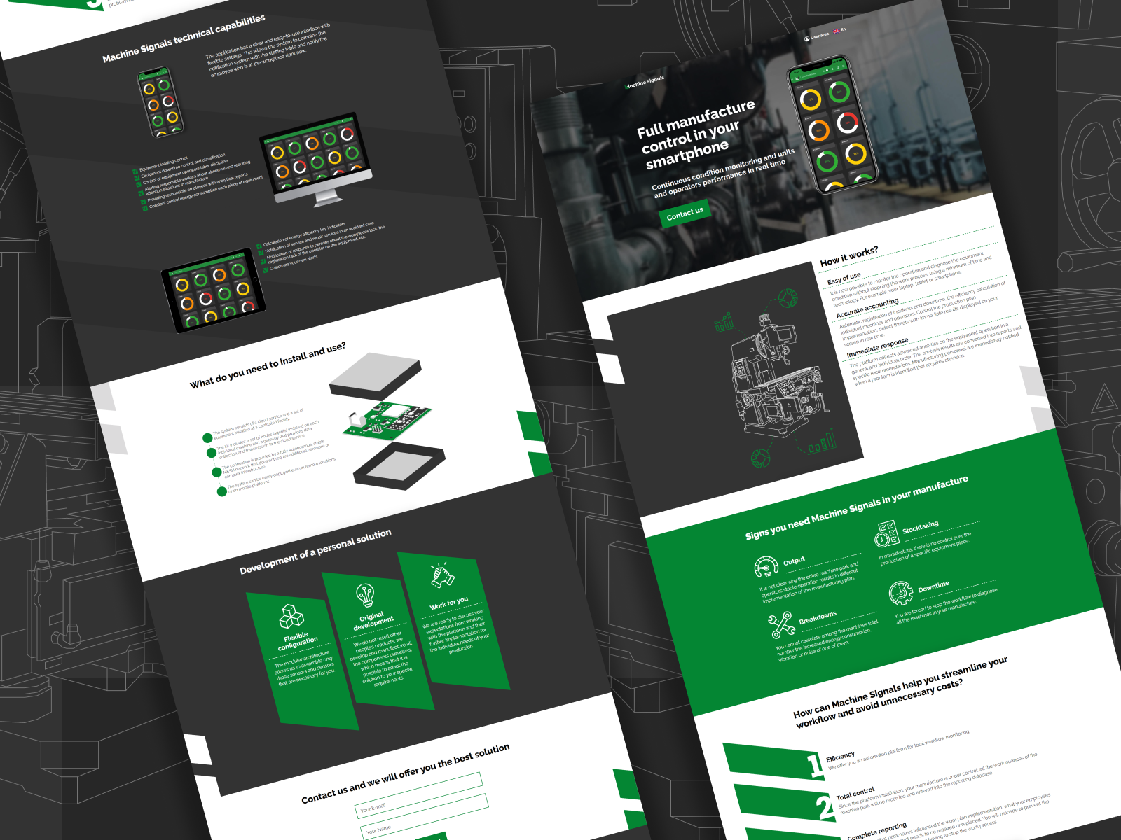 Machine Signals Landing Page by CimpleO on Dribbble