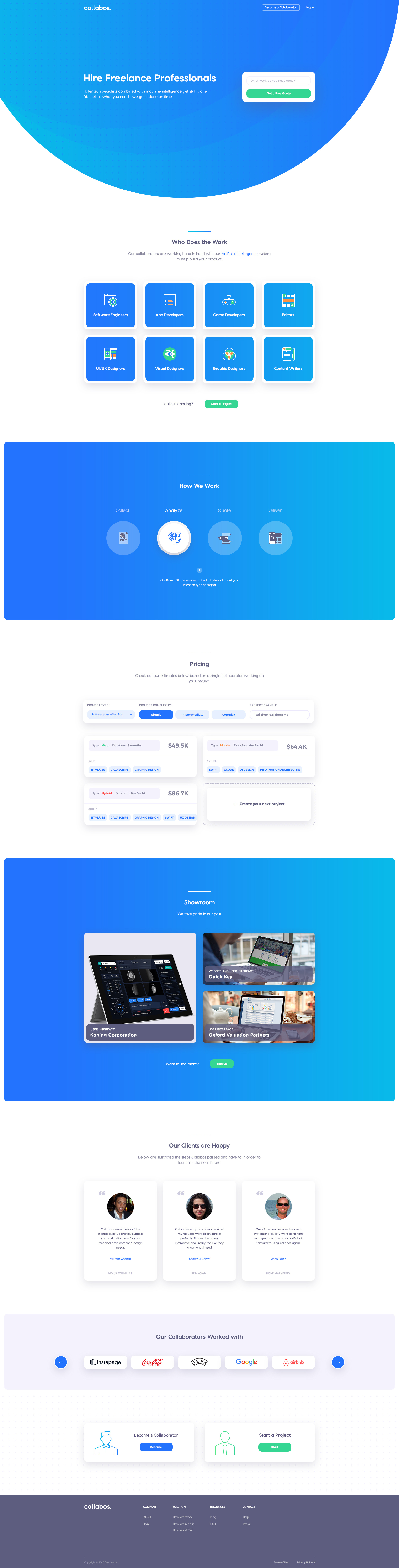 Collabos Home Page by Dragos Axenti on Dribbble