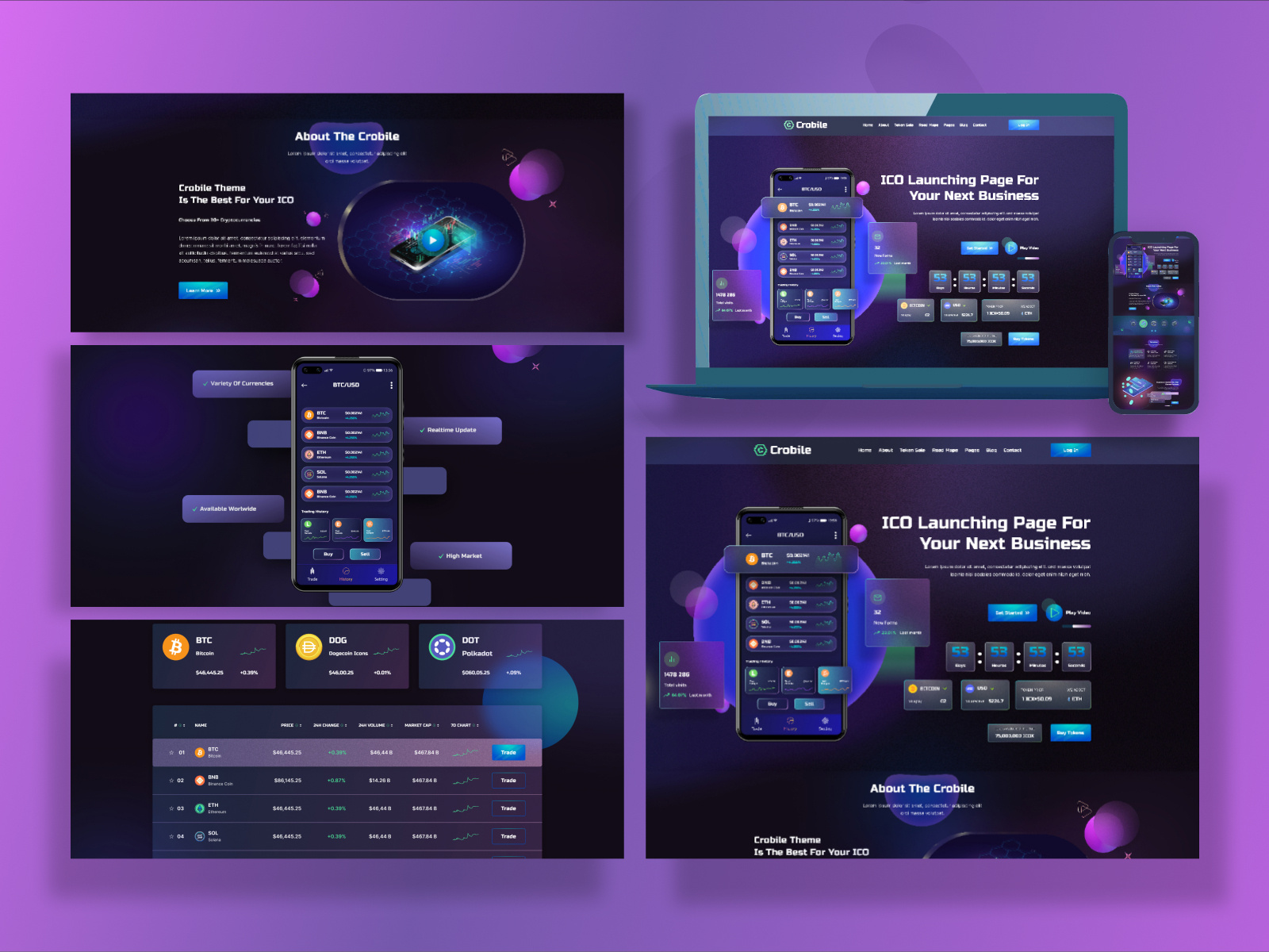 Cryptocurrency Trading Website Template From Ordain IT by Ordain IT on ...
