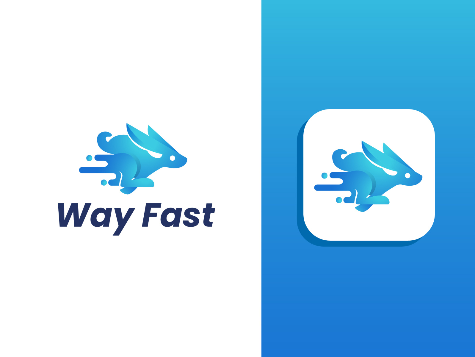 Way Fast Logo With Rabbit by Roniphics on Dribbble