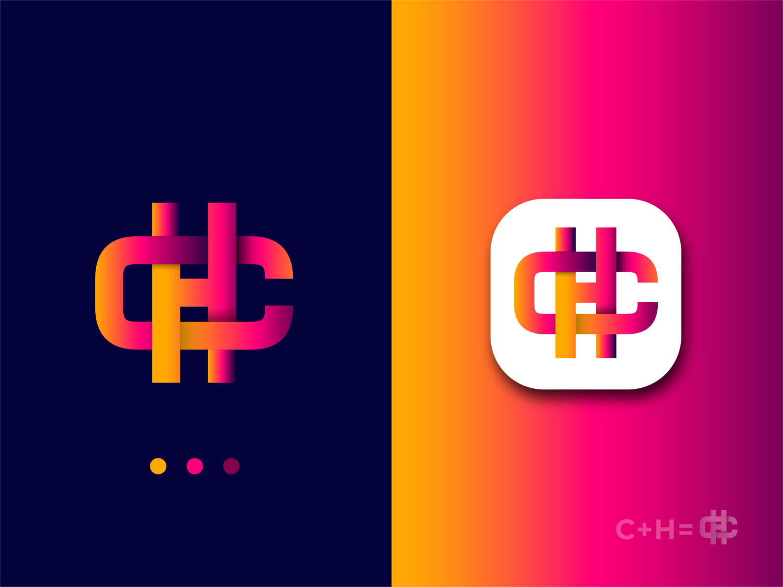 Letter CH Logo by Roniphics on Dribbble