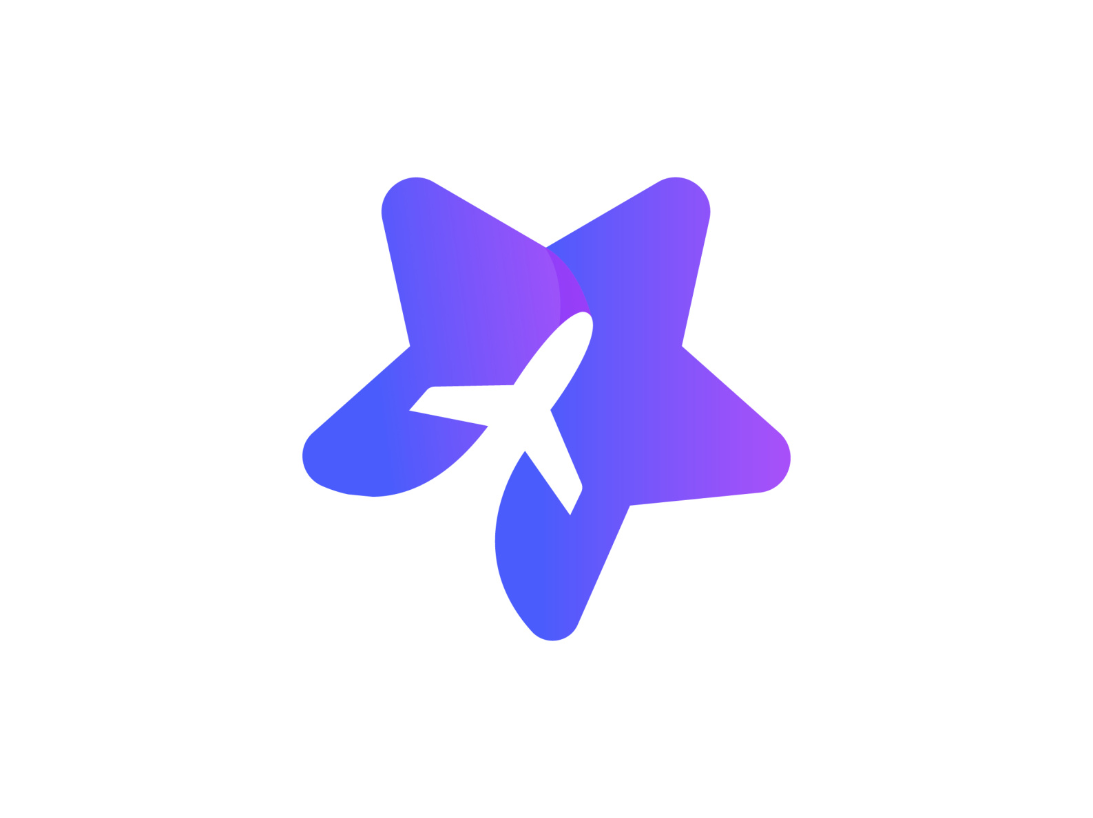 plane star Logo Design by Roniphics on Dribbble