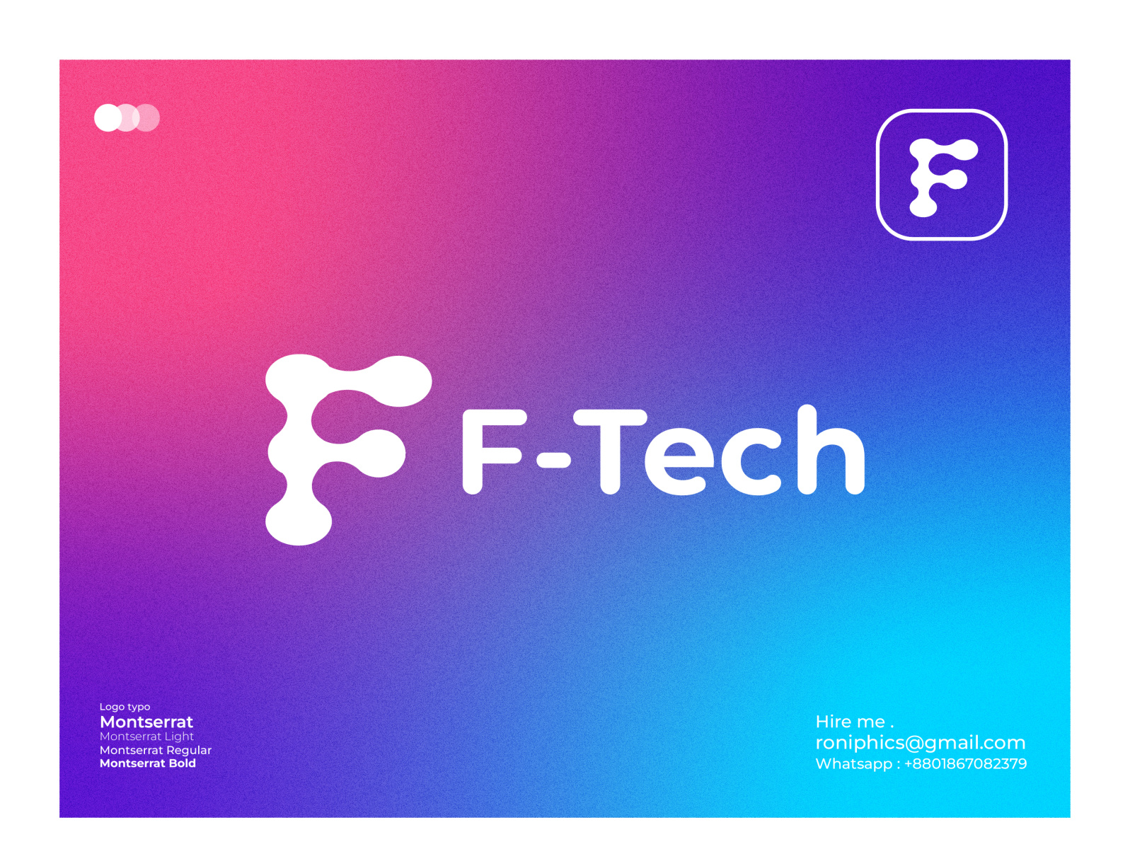 F tech logo design by Roniphics on Dribbble