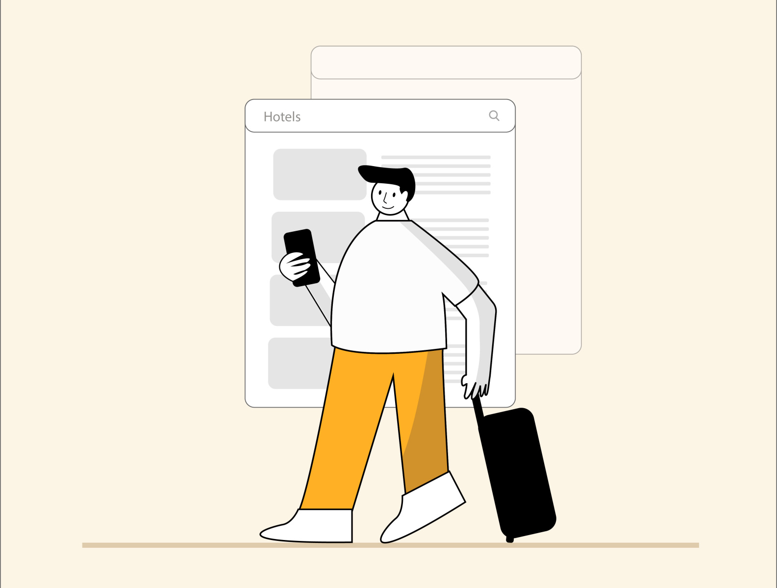 Hotel Search Vector Illustration by Cynor Designs on Dribbble