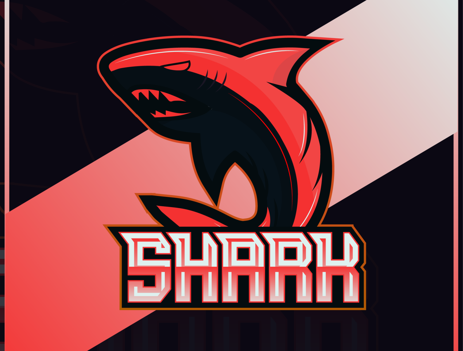 Shark Mascot logo by OrangePeelStudios on Dribbble